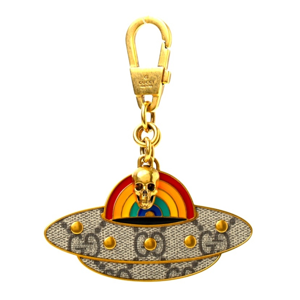 Gucci Gg Supreme Metal Keychain - Gem